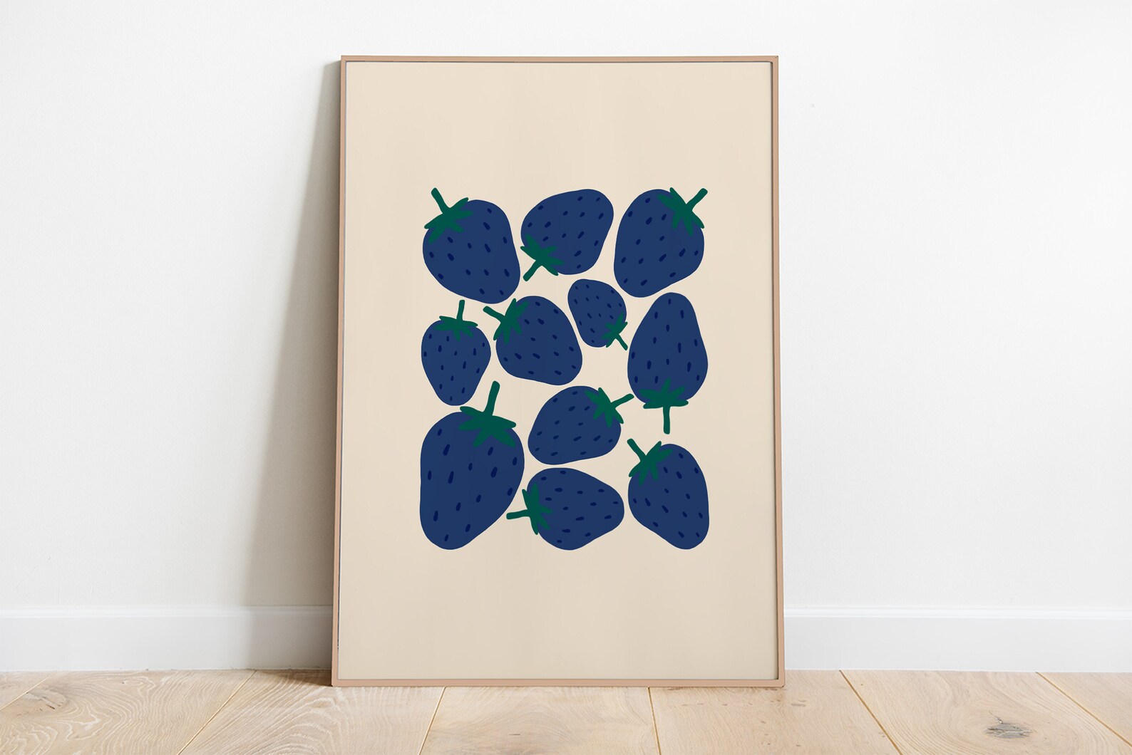 Strawberry Dreams Print, Strawberry Wall Art, Cute Strawberry Print ...