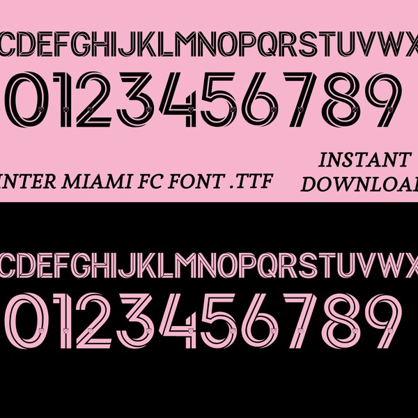 Messi Miami Font - Etsy