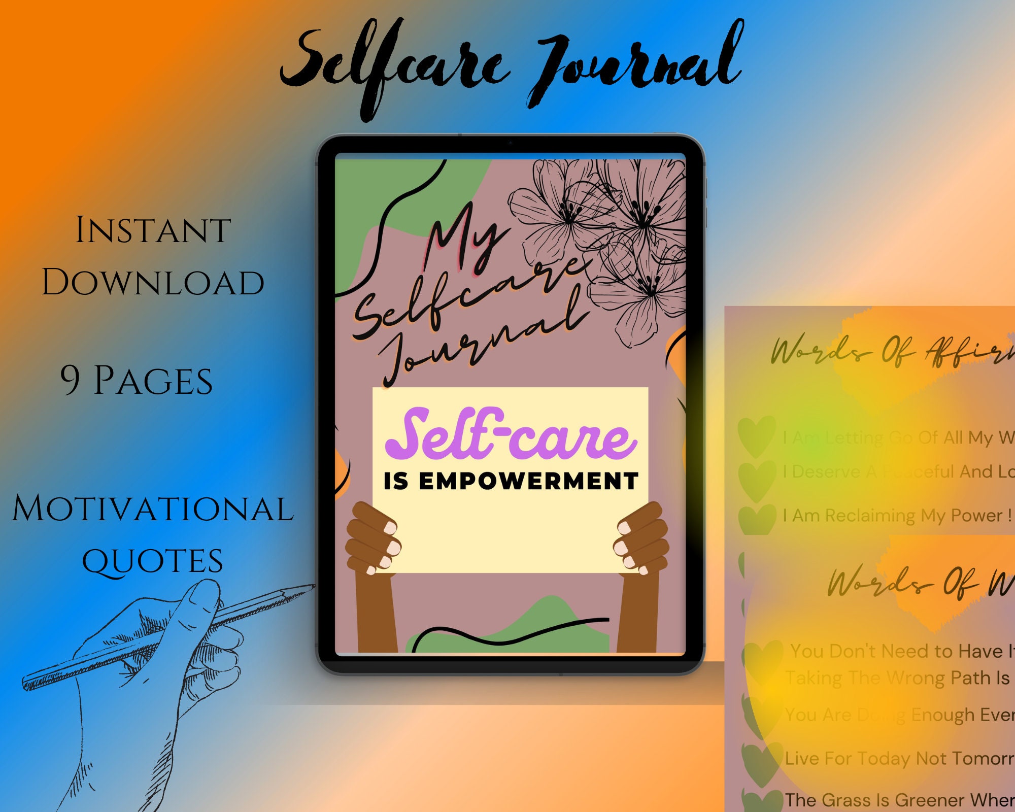 Self-care Self Reflection Digital Download Printable - Etsy