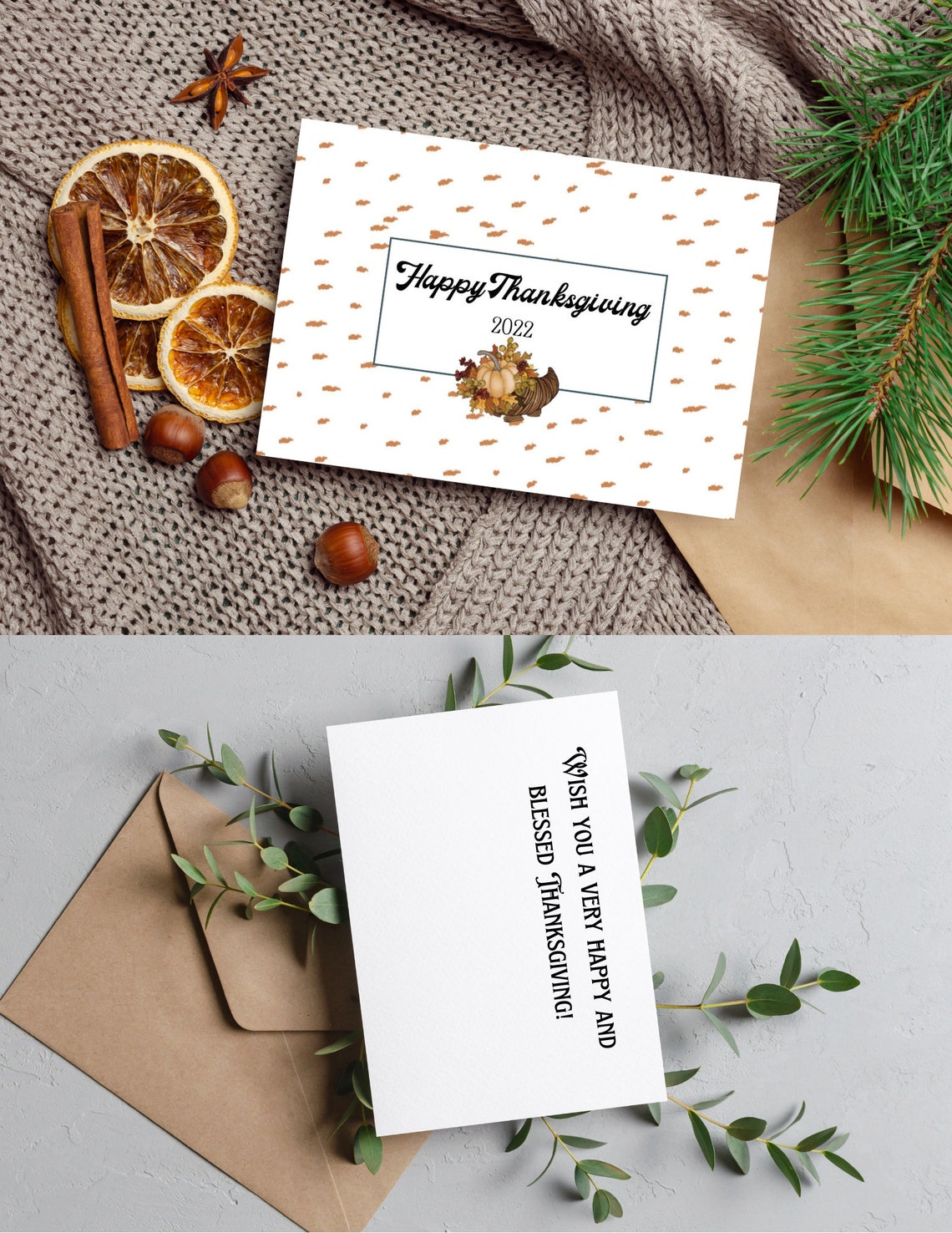 Thanksgiving Notecards PRINTABLE Happy Thanksgiving INSTANT DOWNLOAD ...