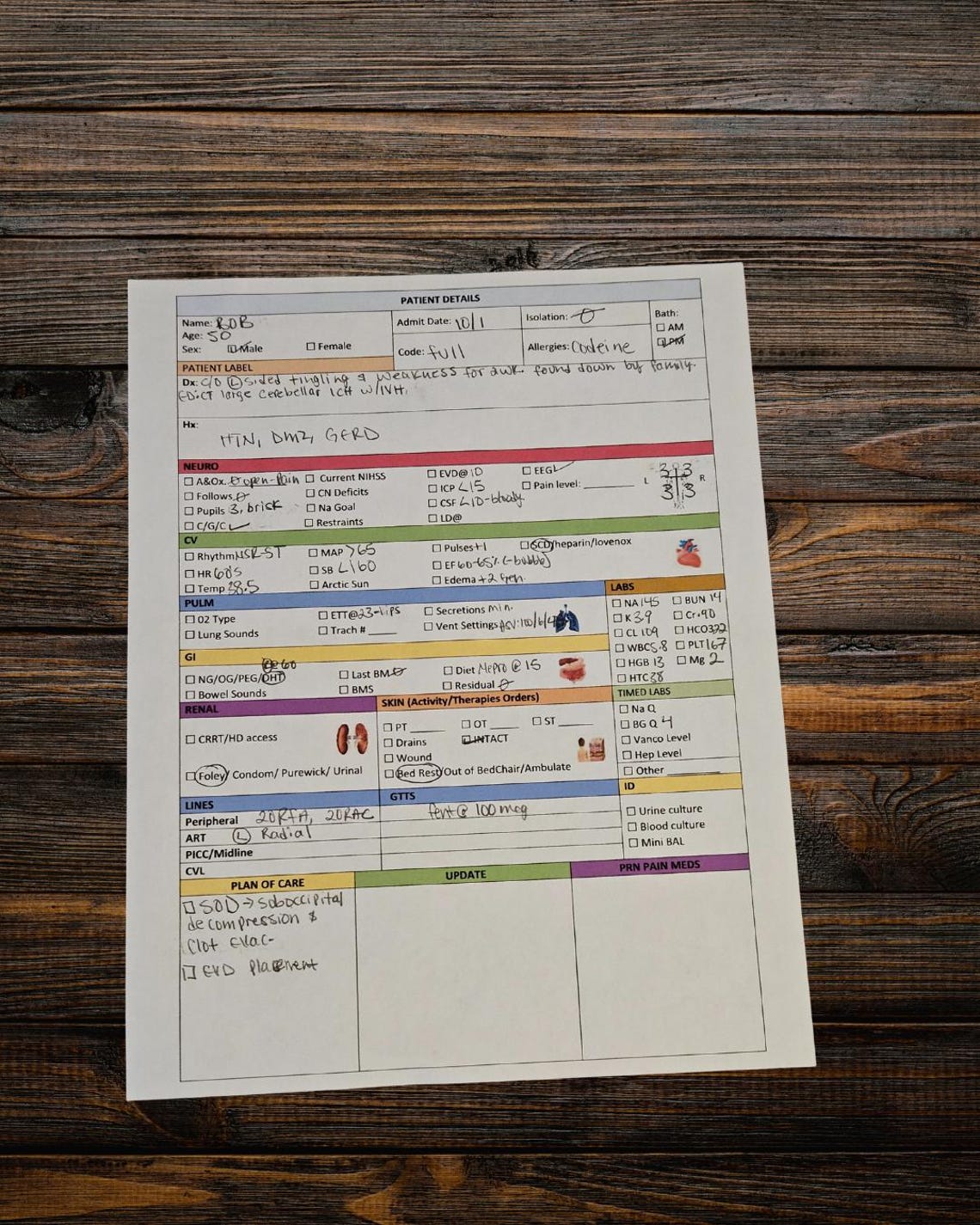 Neuro ICU Nurse Report Sheet-digital Download for Critical Care Nurses ...