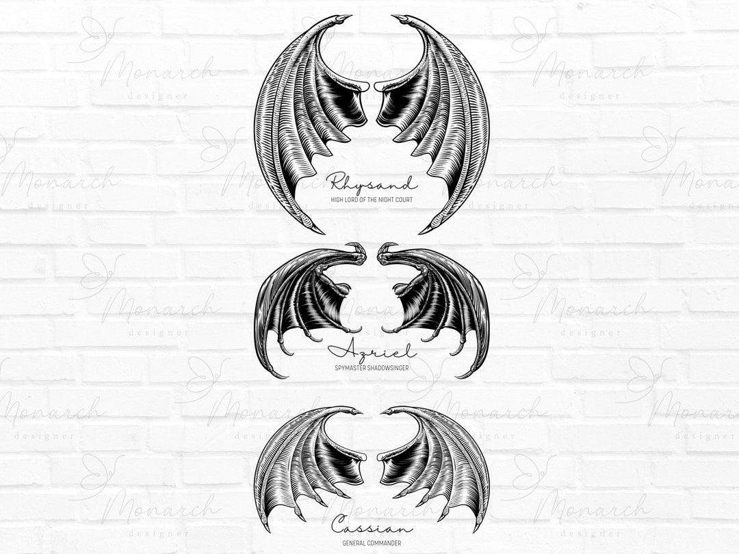 Wingspan Acotar Inspired Svg Png Rhysand Azriel Cassian Etsy