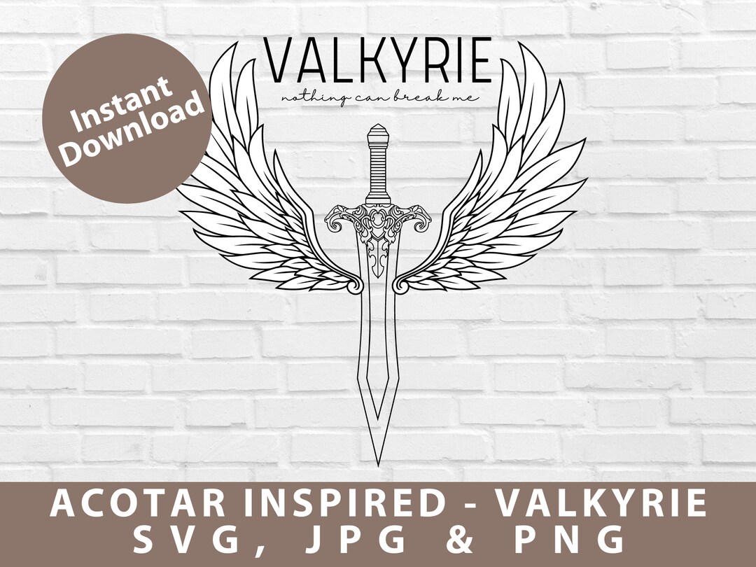 ACOTAR Inspired Valkyrie Printable Svg Vinyl Cut File - Etsy