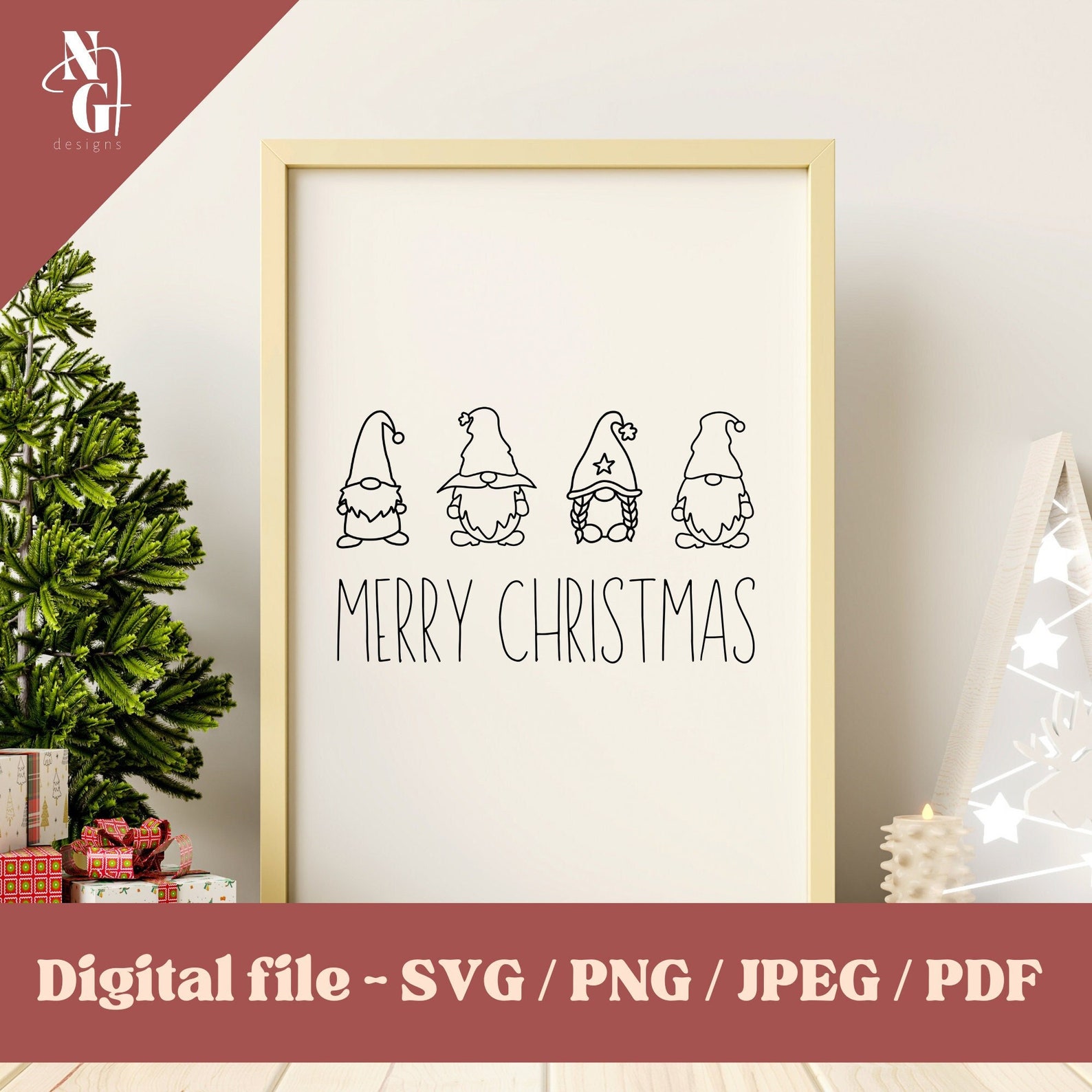 Gonk Merry Christmas Svg, Christmas Jumper Gnomes Png, Gnomes Cut File ...