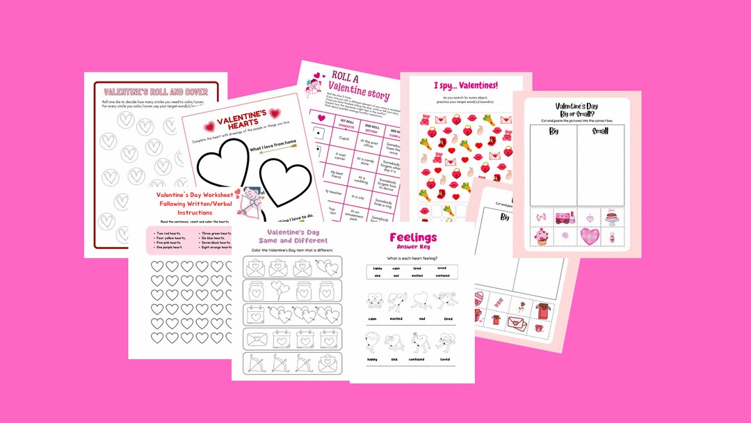 Valentine’s Day Themed Speech/language Tasks - Etsy