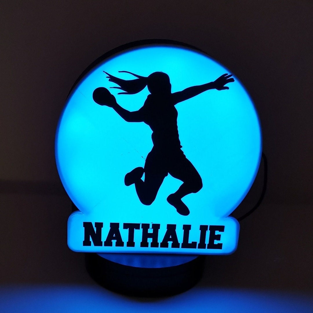 Personalized Handball LED Lamp | Handball Player + Name | Gift for ...