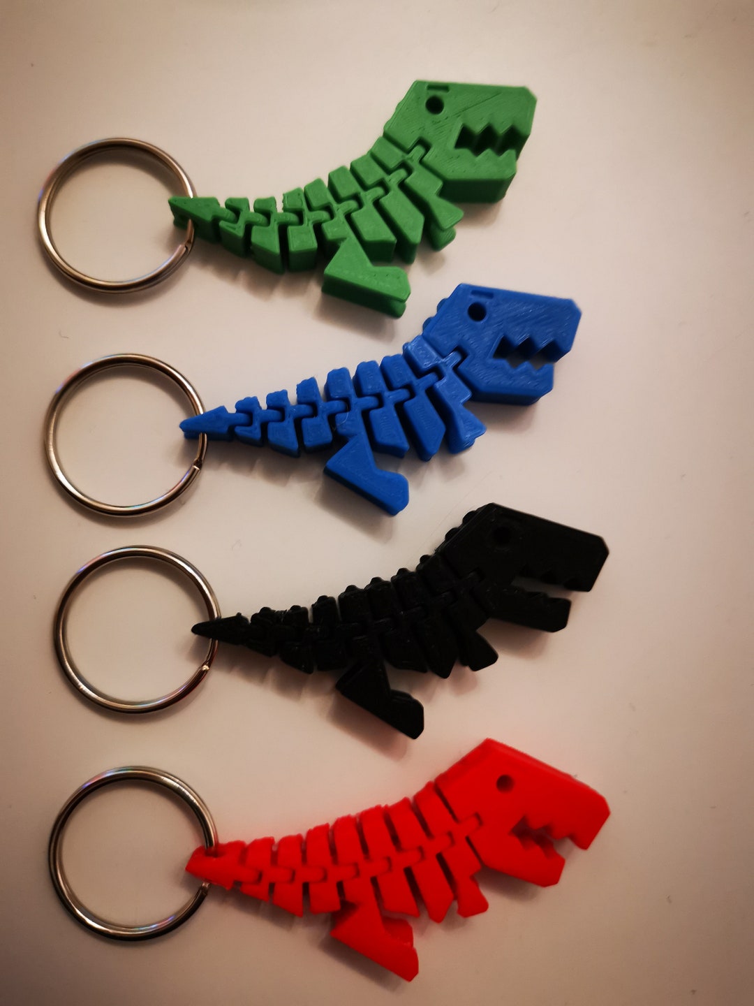 Flexible T-rex Keychain Flexi Tyrannosaurus Rex Dinosaur Pendant - Etsy
