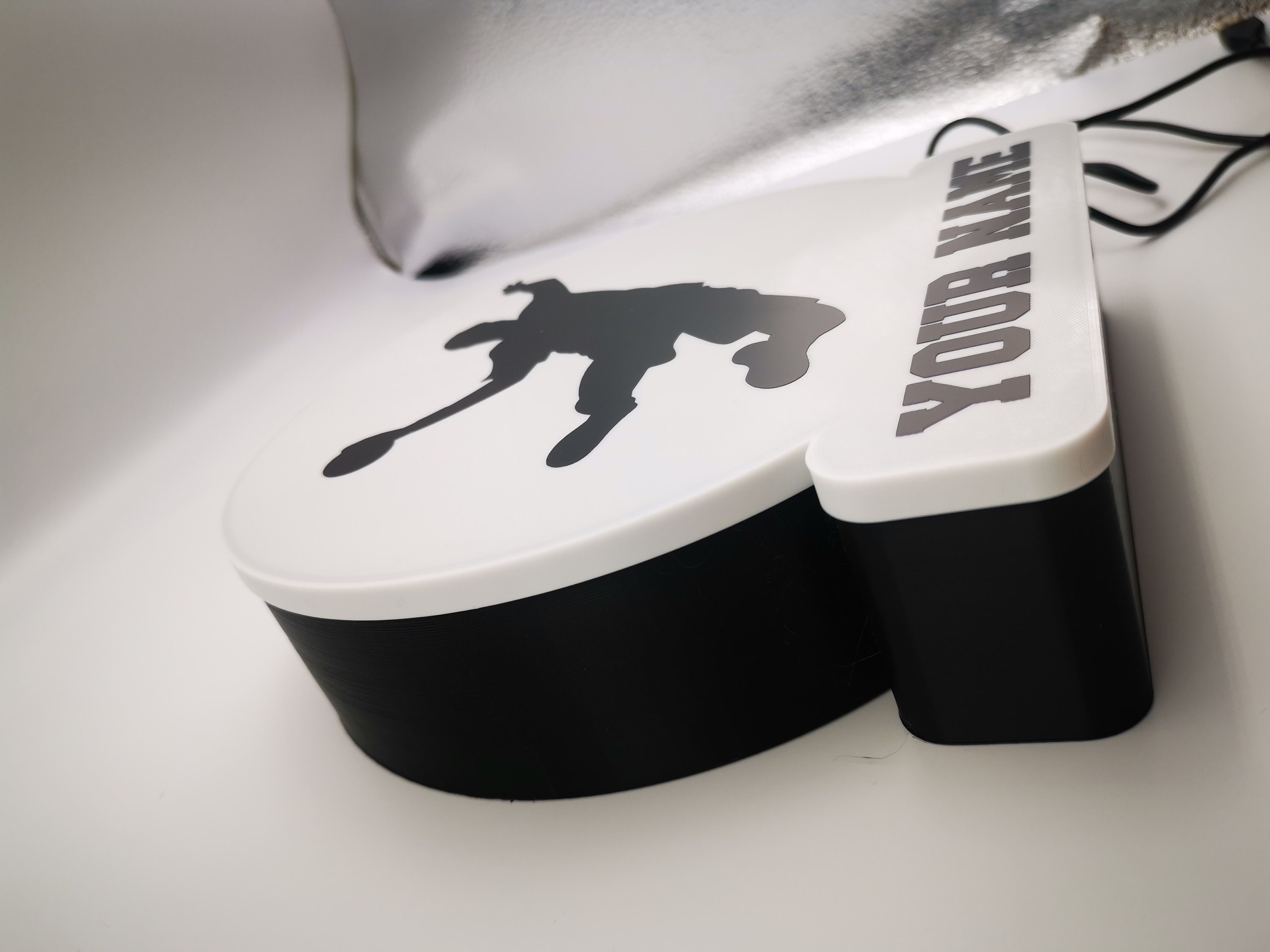 Lampe de handball personnalisable avec silhouette LED nom Cadeau pour ...