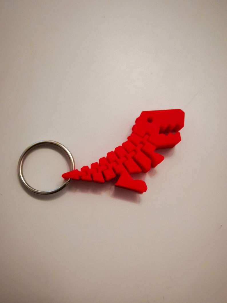 Flexible T-rex Keychain | Flexi Tyrannosaurus Rex Dinosaur Pendant - Etsy