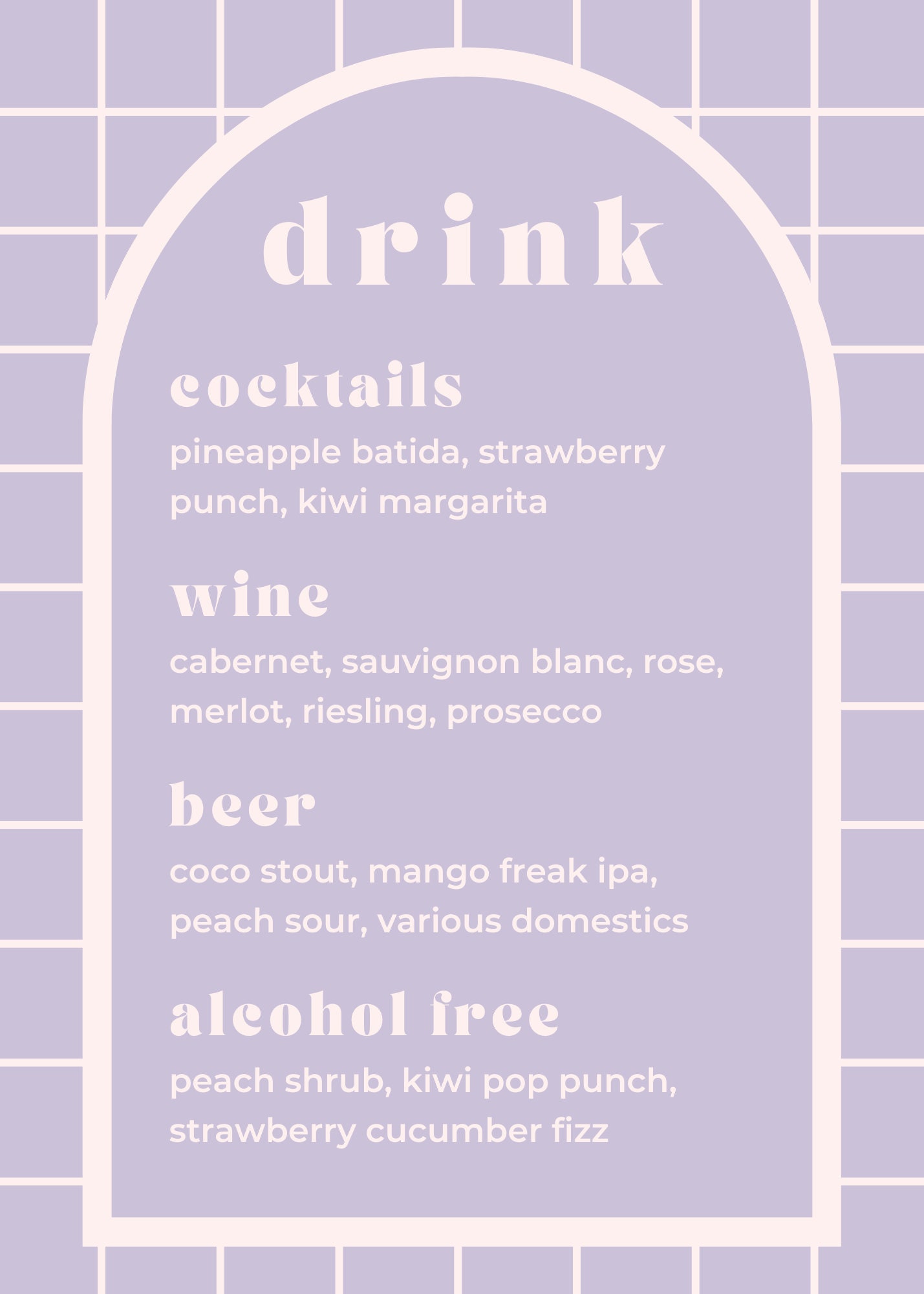 Pastel Purple Wedding Menu Design | Colorful Custom Canva Template ...