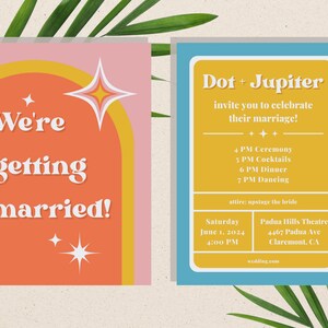 Canva Wedding Invitation Set Digital Download Print - Etsy