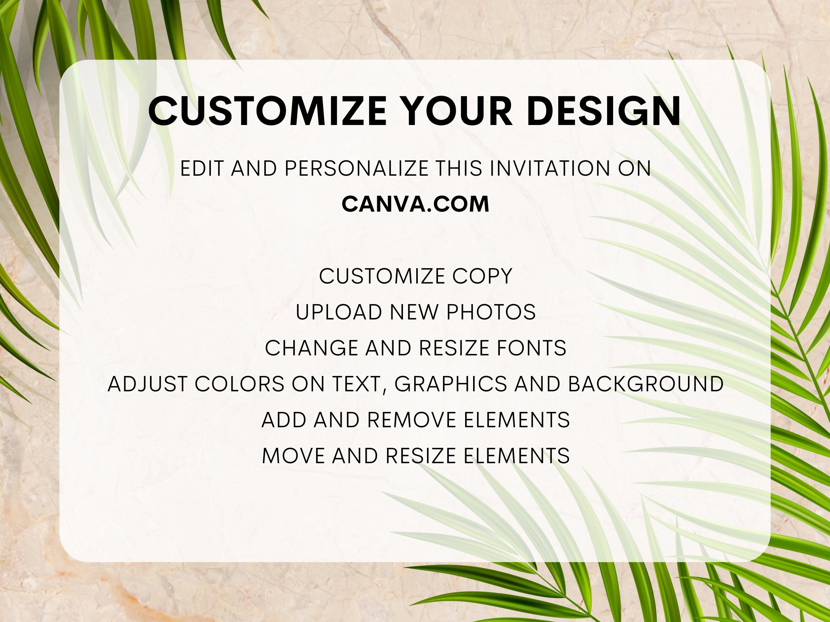 Canva Wedding Invitation Set Digital Download Print - Etsy