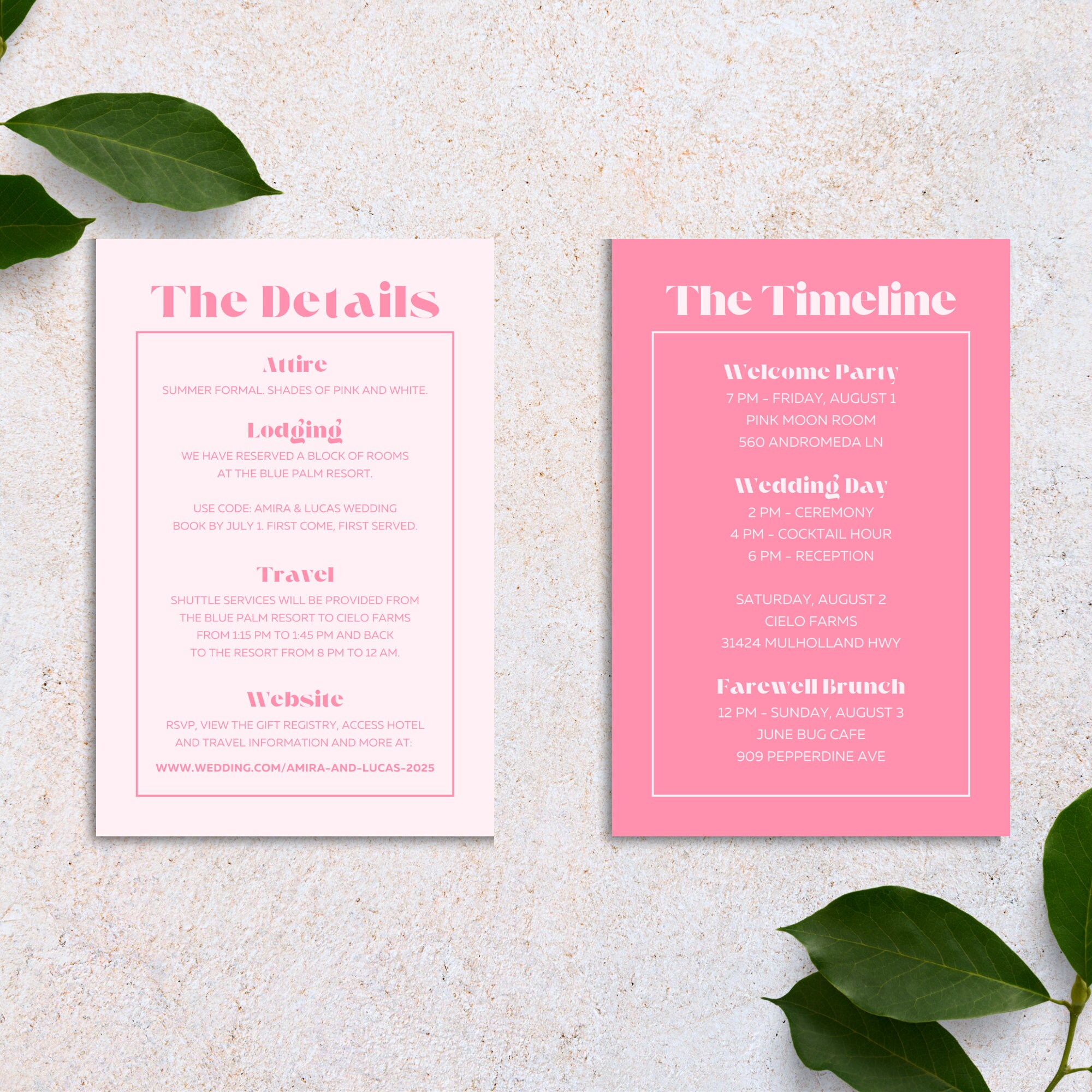 Bright Pink Wedding Invitation Set | Colorful Whimsical Fun Retro ...