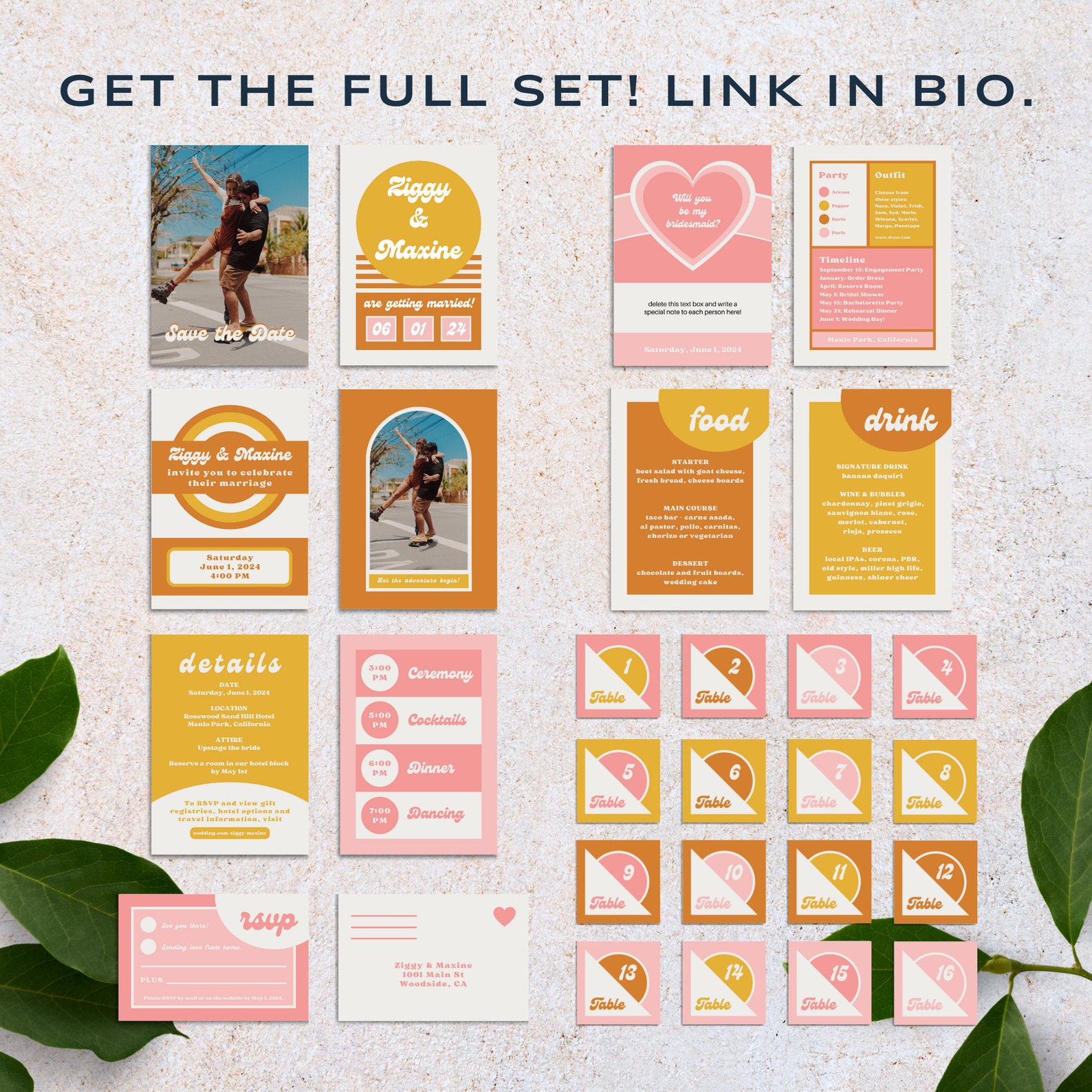 Canva Wedding Save the Date | Digital Download Print | Customizable ...