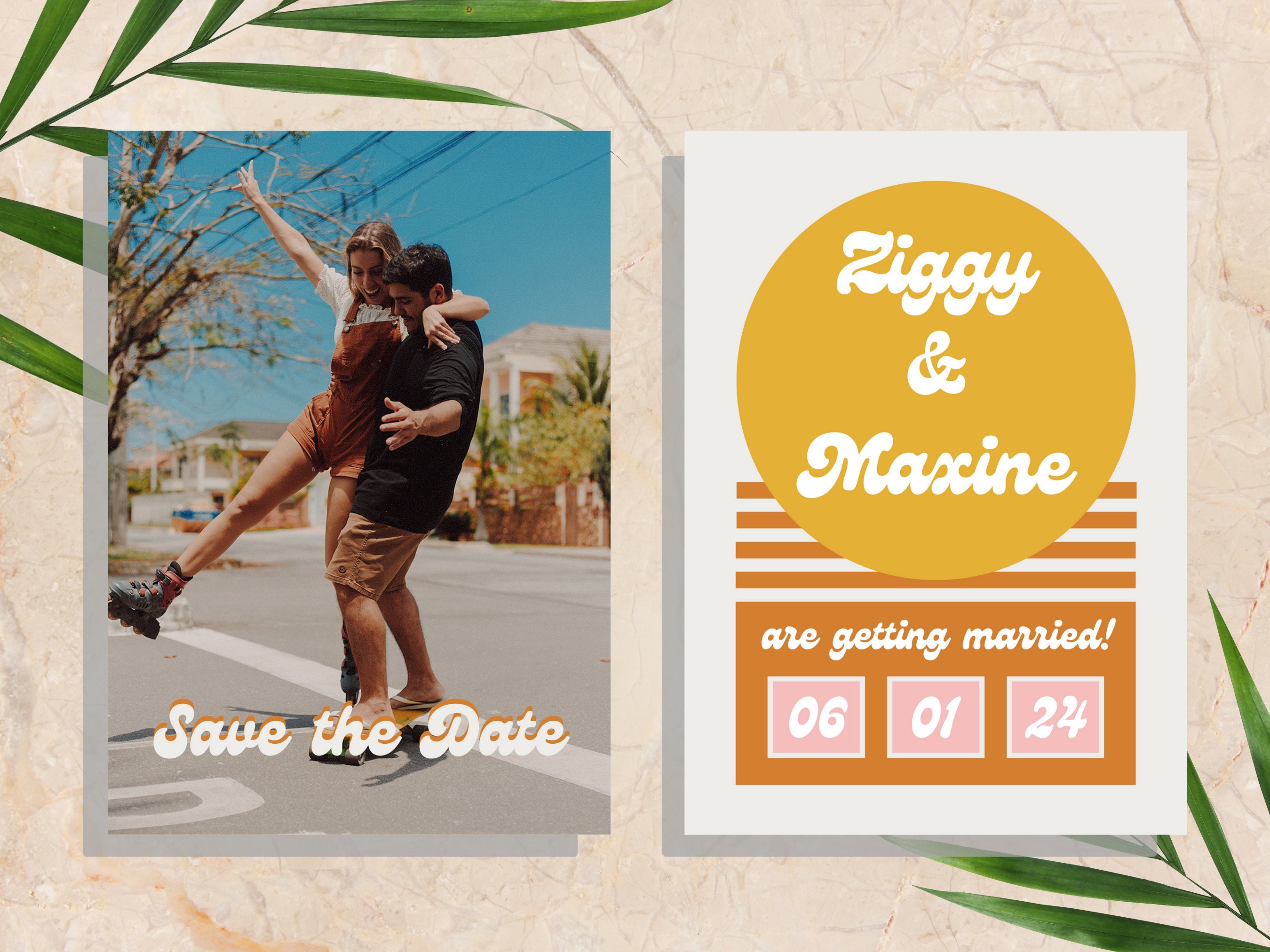 Canva Wedding Invitation Set Digital Download Print - Etsy