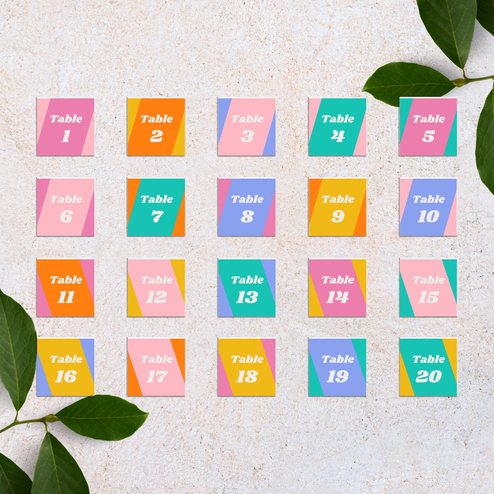 Canva Wedding Table Numbers | Digital Download Print | Custom Invite ...