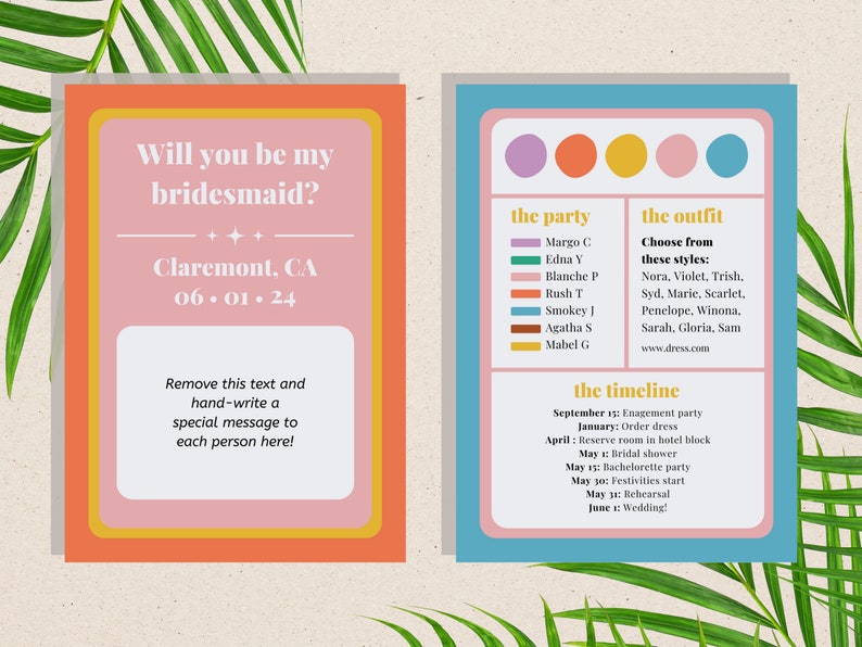 Canva Wedding Invitation Set Digital Download Print - Etsy