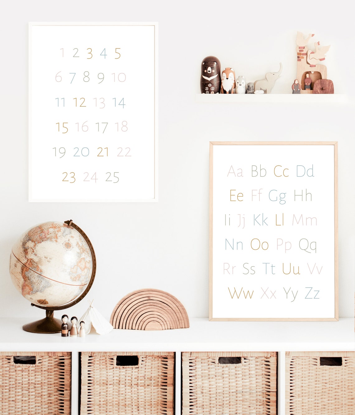 Neutral Alphabet Print Alphabet Poster Classroom Poster - Etsy