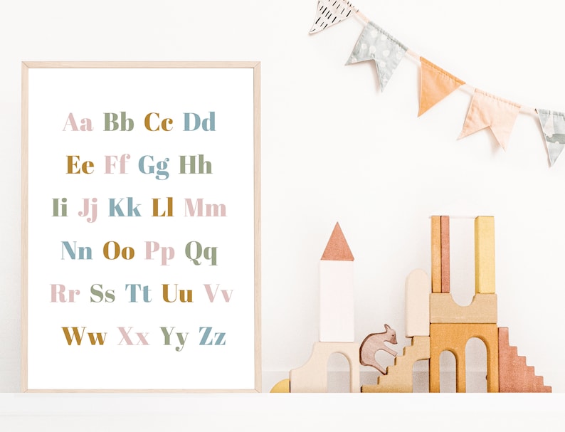 Bold Neutral Alphabet Print - Alphabet Poster - Classroom Poster ...