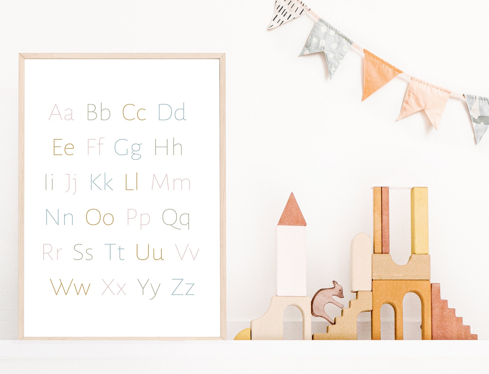 Neutral Alphabet Print Alphabet Poster Classroom Poster - Etsy