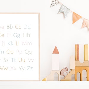 Neutral Alphabet Print - Alphabet Poster - Classroom Poster - Nursery ...