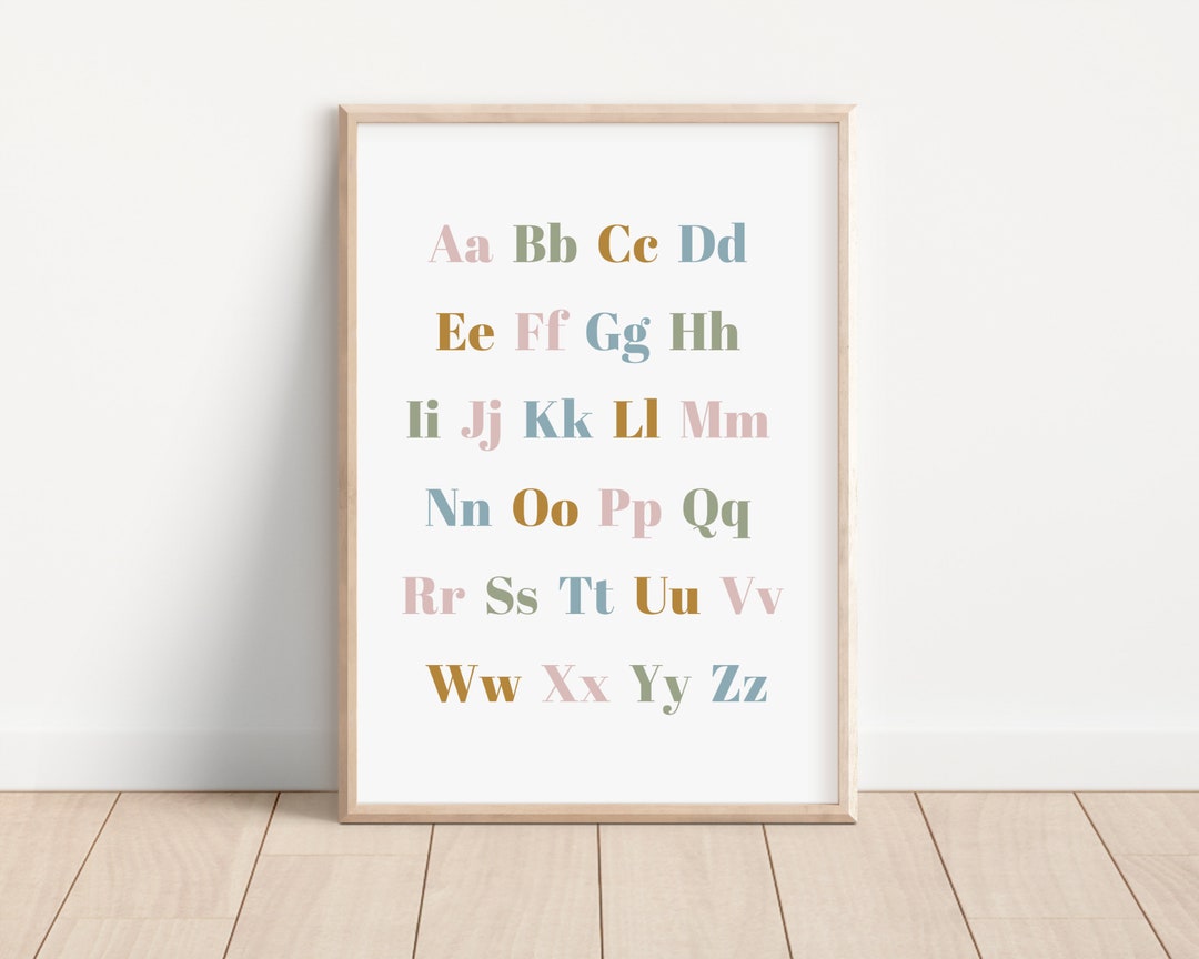 Bold Neutral Alphabet Print - Alphabet Poster - Classroom Poster ...