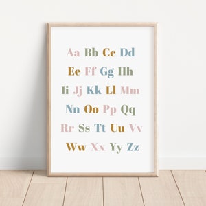 Bold Neutral Alphabet Print - Alphabet Poster - Classroom Poster ...
