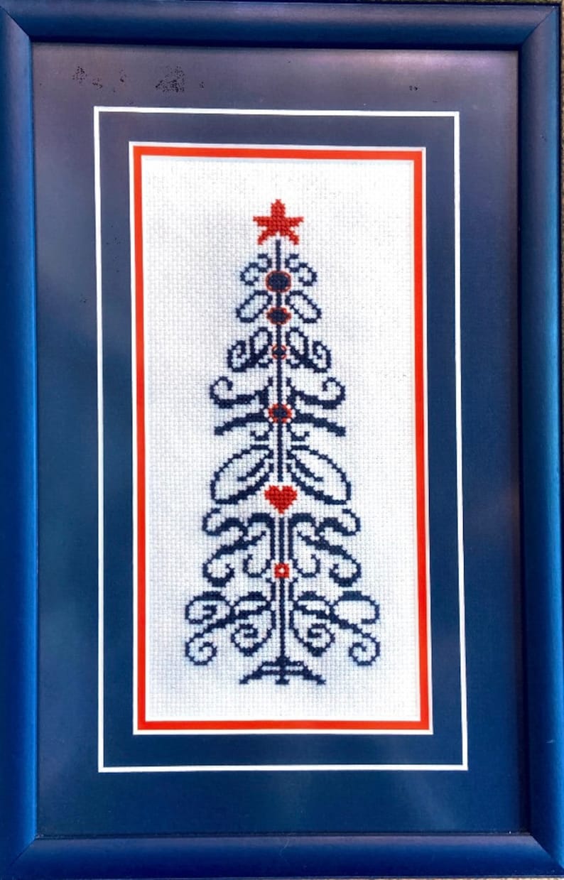 Custom Family Christmas Name Trees: Cross Stitch Personalized - Etsy