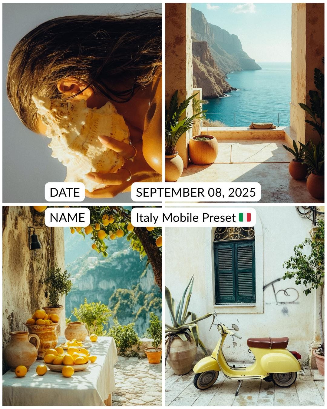 Italy Lightroom Presets, 5 Presets for Mobile, Influencer Filter, Italy ...