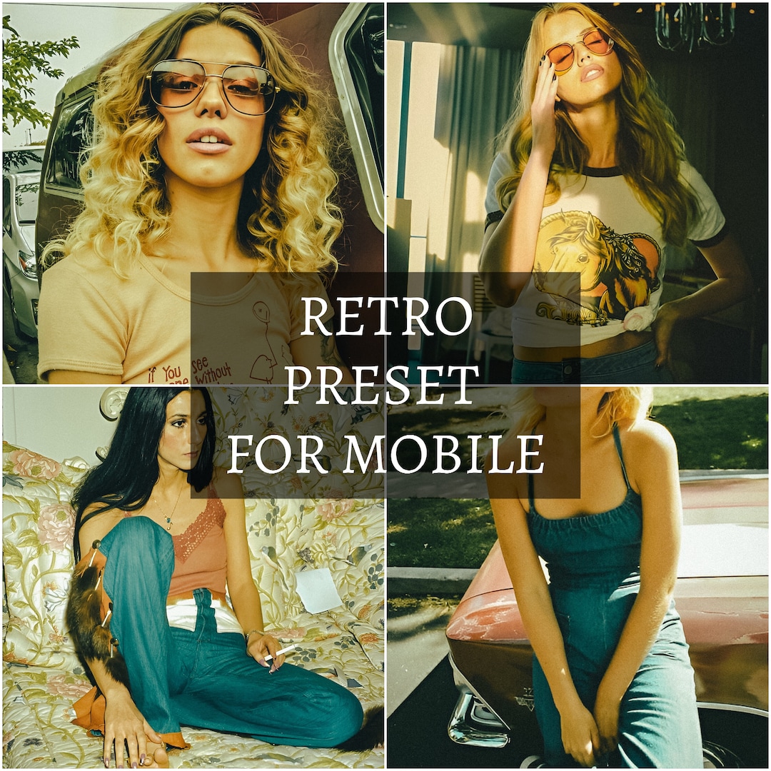 Retro Lightroom Presets, 5 Presets for Mobile, Daily Influencer Filter ...