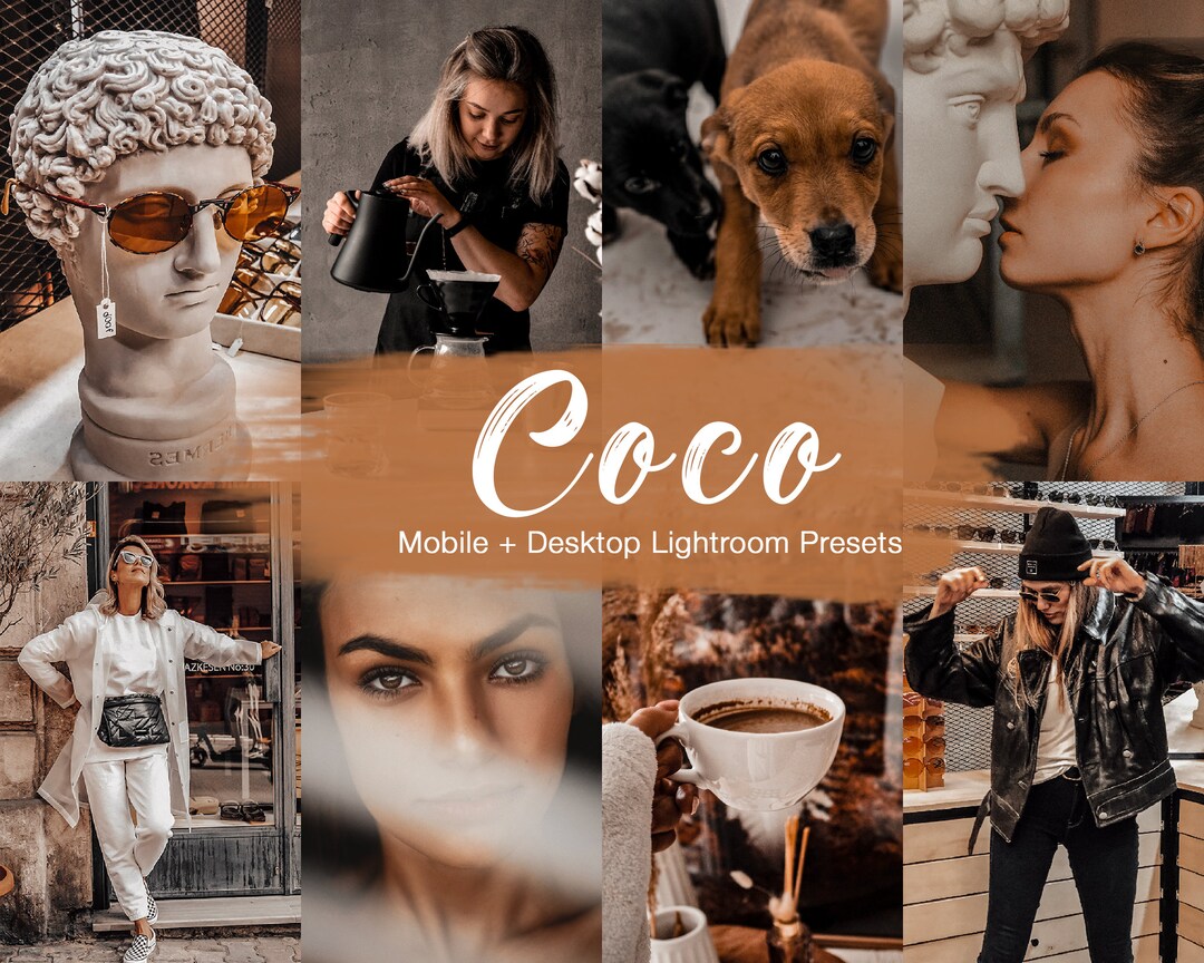 Coco Lightroom Presets, Mobile and Desktop, Brown Presets, Instagram Presets, Deep Tone Outdoor ...