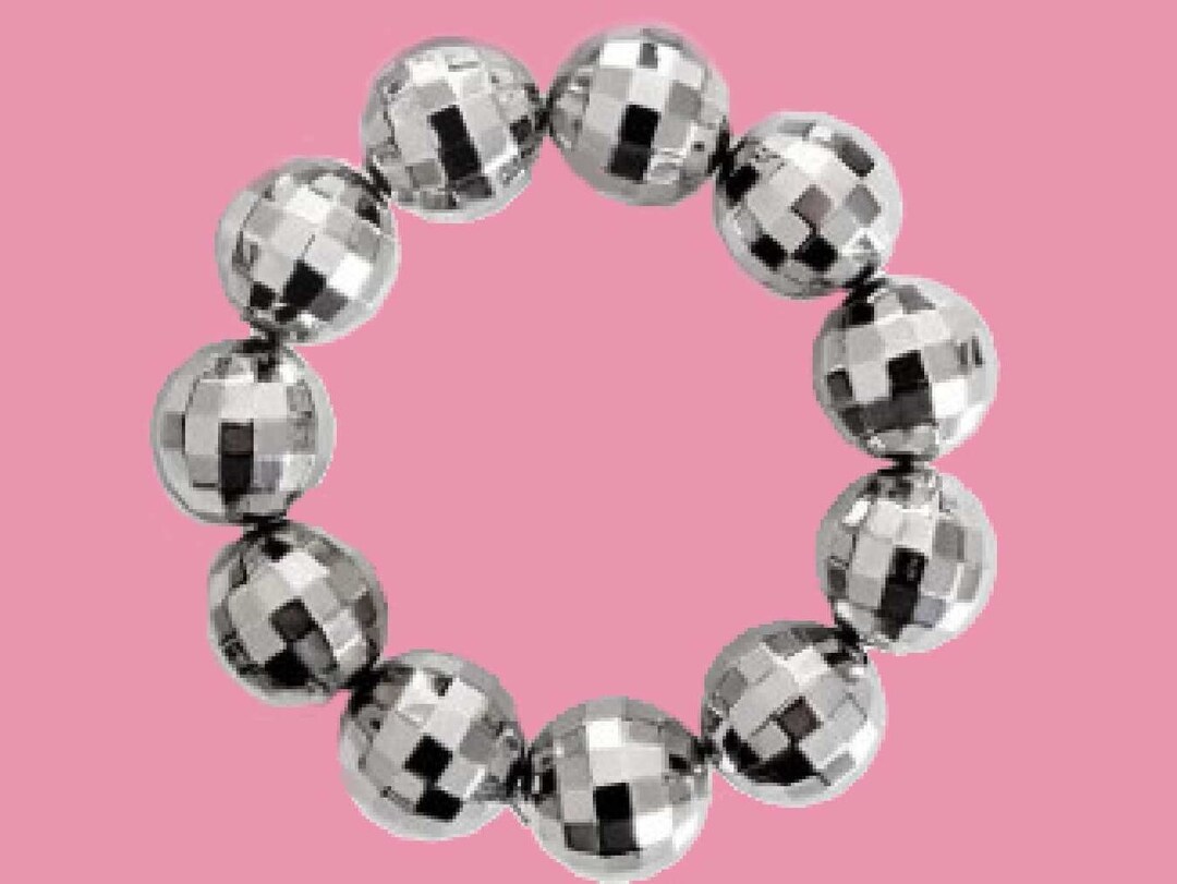 70s 80s Party Disco Ball Bracelet / Cute Retro Disco Accessory Party ...