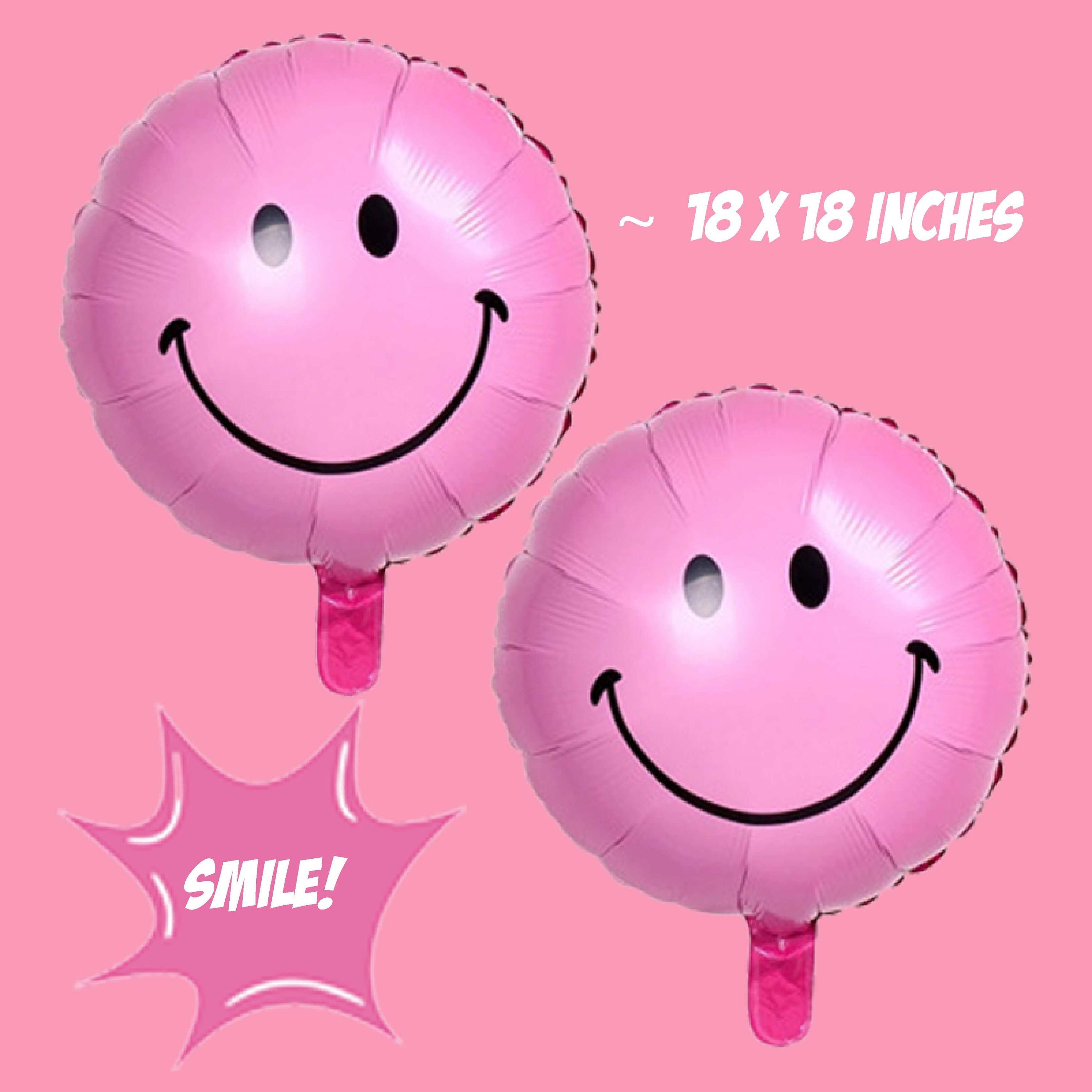 Cute Pink Smiley Face Balloons 2 Pack / Groovy Smile - Etsy