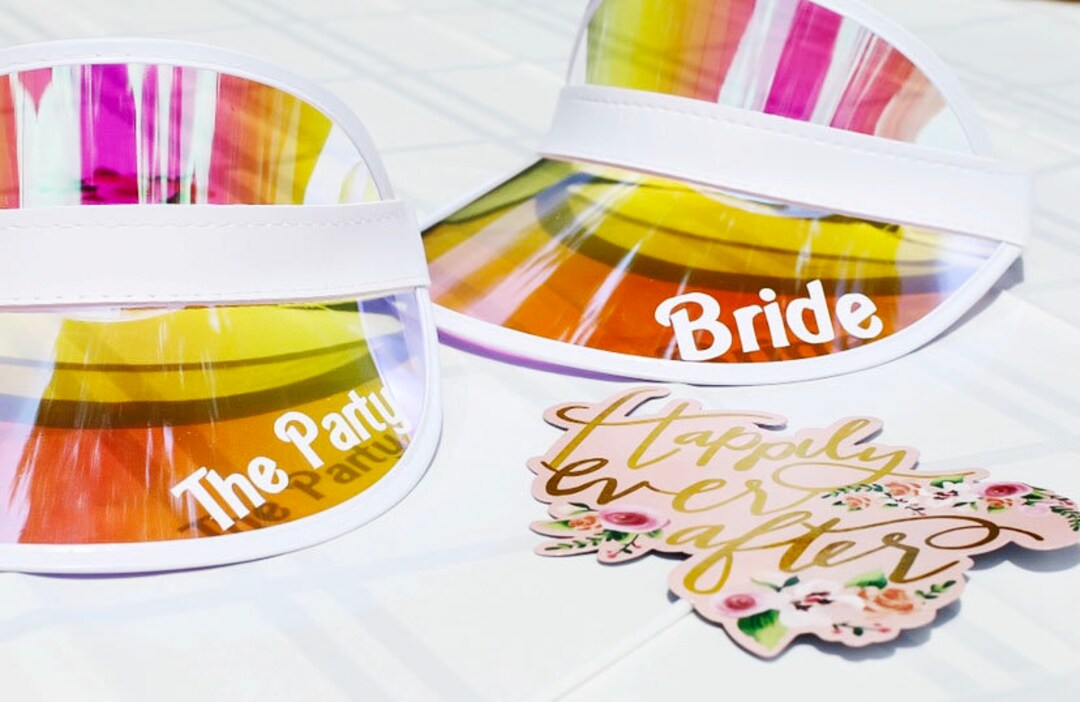 Bachelorette Visor Personalized Bride Visor Pool Party Sun - Etsy