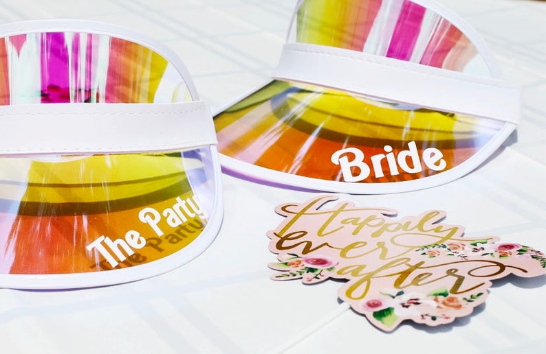 Bachelorette Visor Personalized Bride Visor Pool Party Sun - Etsy