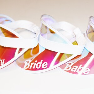 Personalized Holographic Bachelorette Party Visors Bundle / Cute Beach ...