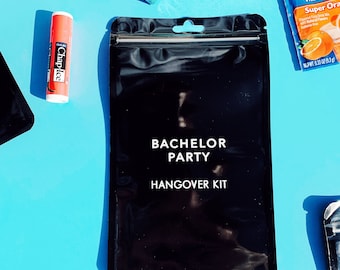 Hangover Kit Fully Assembled Clear Holographic Bag Bachelorette Party ...