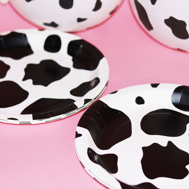 Cow Print Dinner Plates - Etsy