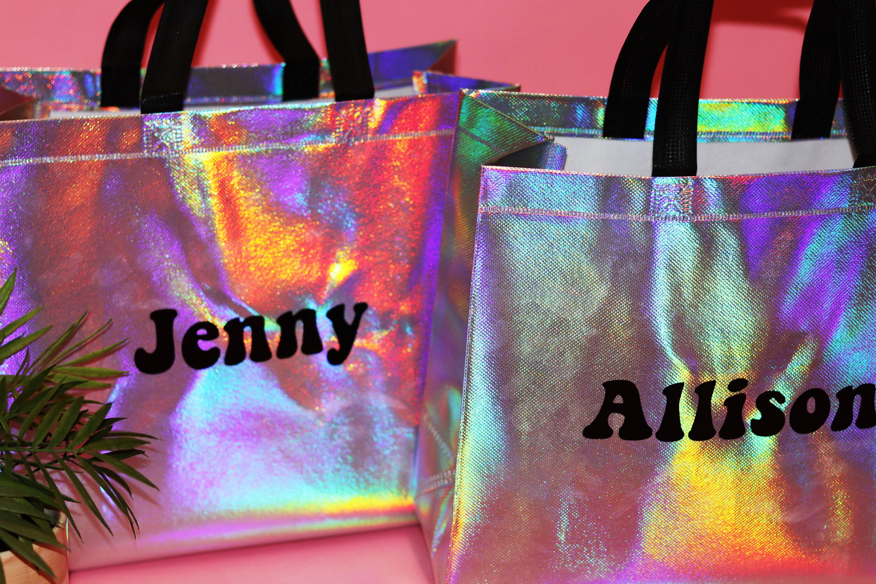 Retro Holographic Tote Gift Bag Personalized / 70s 80s Disco - Etsy