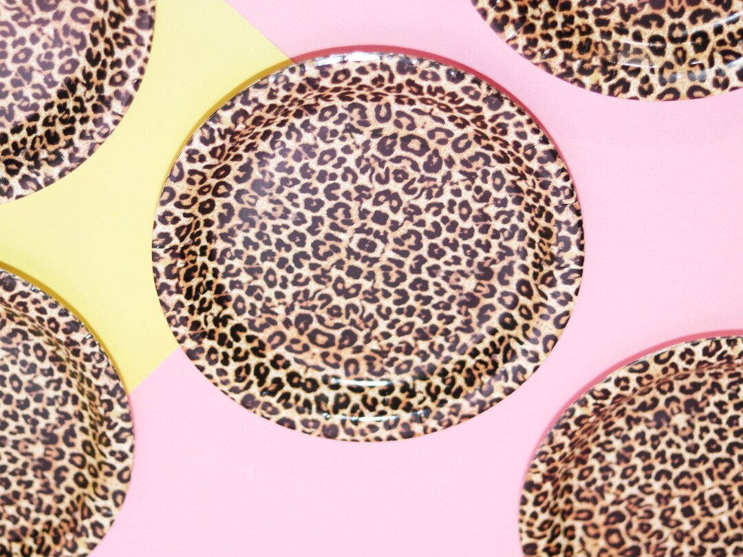 20 Pack Cheetah Leopard Print Disposable 9 Inch Party Plates / Boujee ...