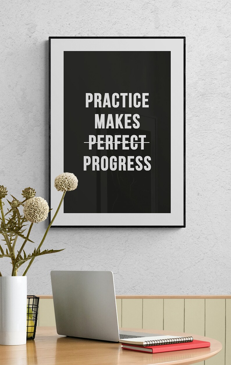 Instant Download Practice Makes Progress Wall Art Print for the Home ...