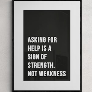 Strength Not Weakness Wall Art Print for the Home Instant Download ...