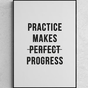 Instant Download Practice Makes Progress Wall Art Print for the Home ...