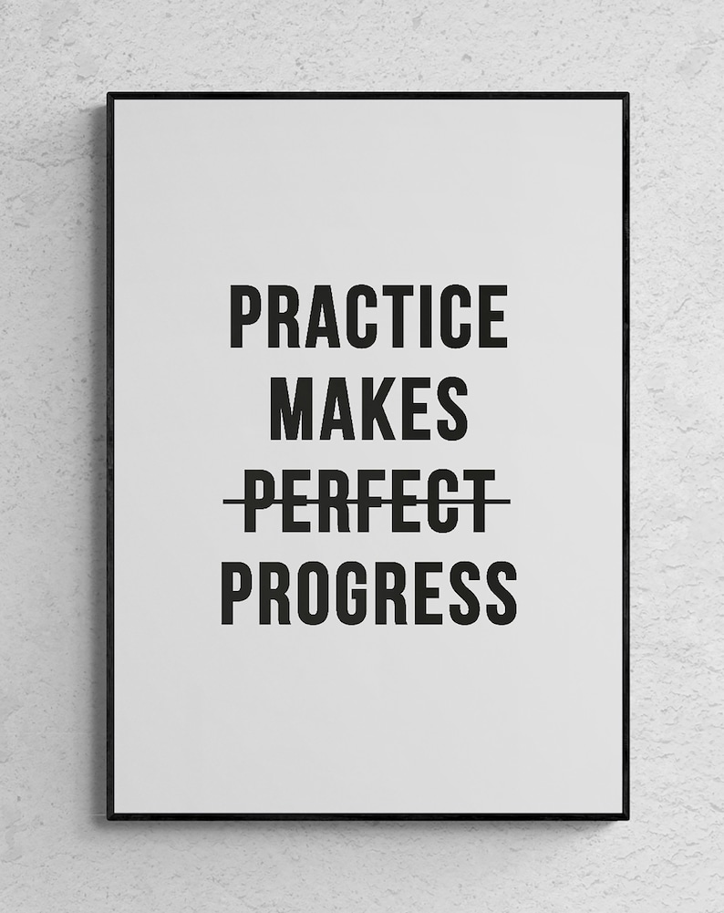 Instant Download Practice Makes Progress Wall Art Print for the Home ...