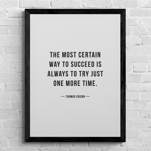 Try Just One More Time Wall Art Print for the Home Instant Download ...