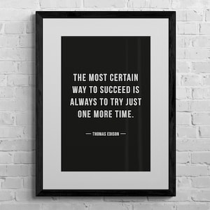 Try Just One More Time Wall Art Print for the Home Instant Download ...