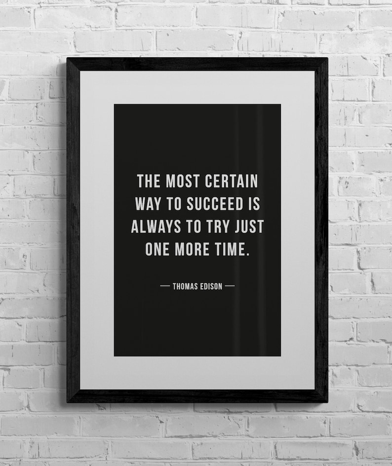 Try Just One More Time Wall Art Print for the Home Instant Download ...