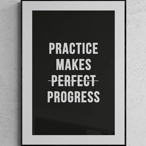 Instant Download Practice Makes Progress Wall Art Print for the Home ...