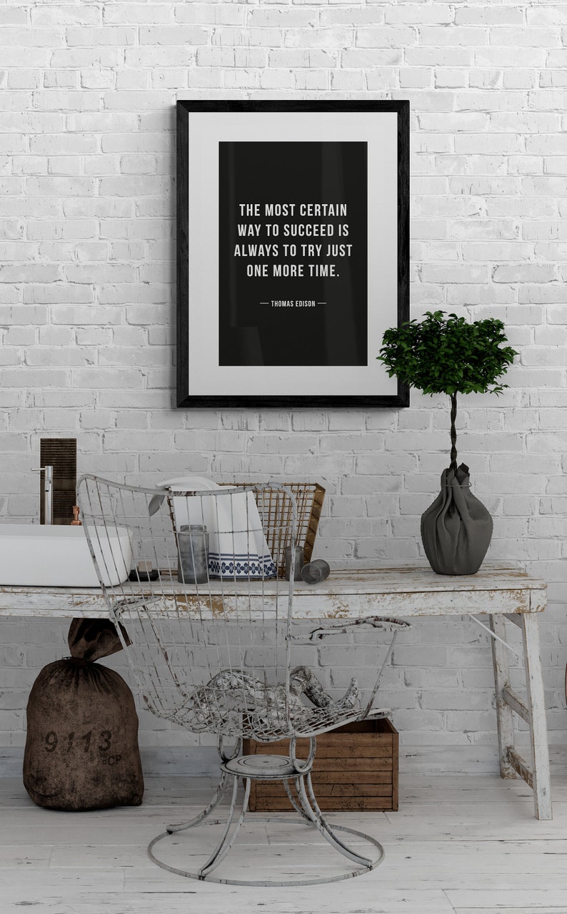 Try Just One More Time Wall Art Print for the Home Instant Download ...