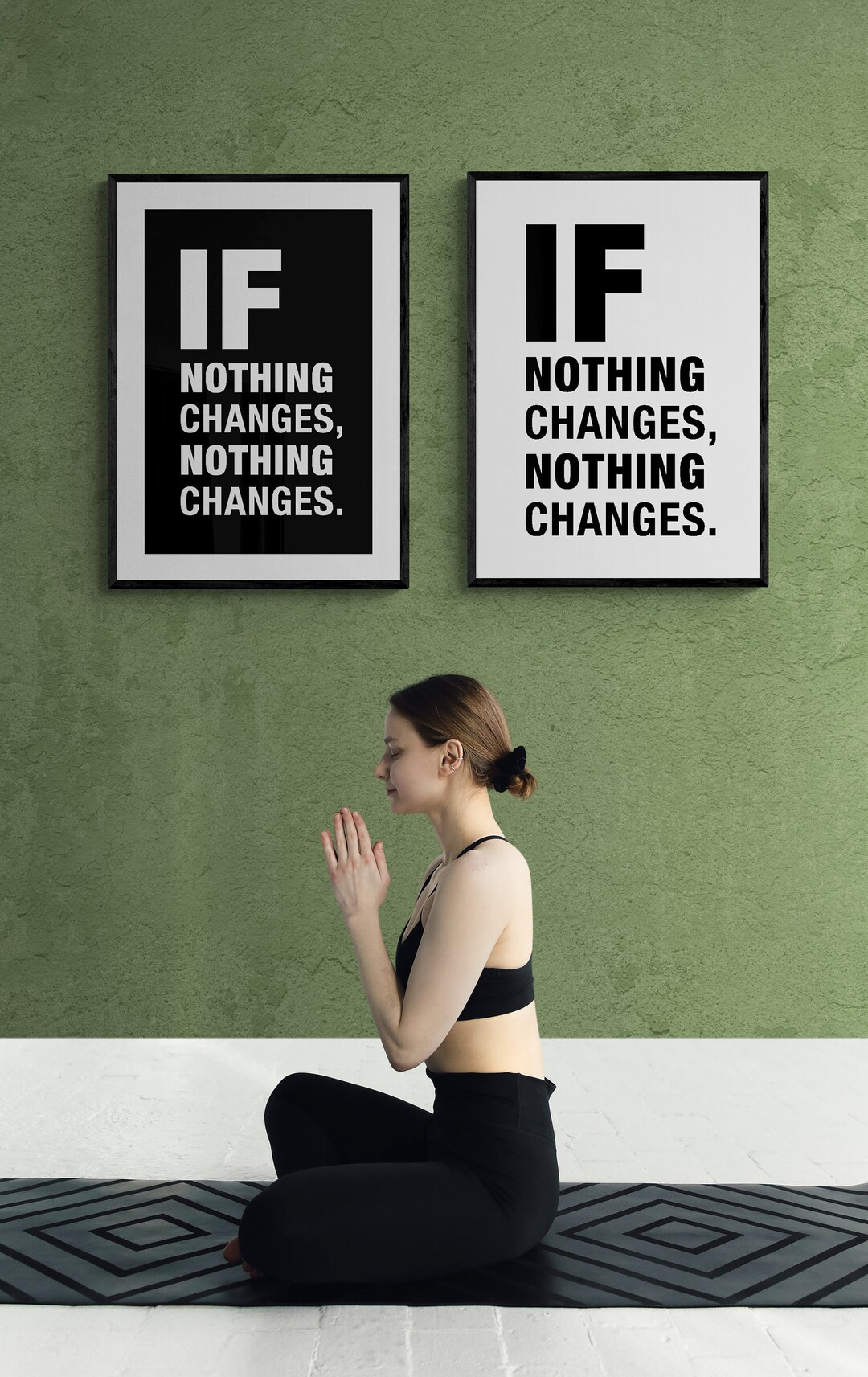 If Nothing Changes, Nothing Changes | Wall Art Print | Novelty Print | Gift for Home or Office ...